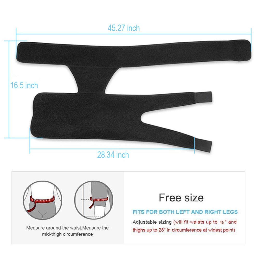 Groin Support Wrap & Hip Compression Sleeve - Adjustable Pain Relief ...