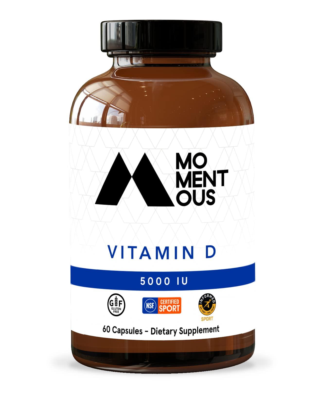 Vitamin D Supplement Capsules - Momentous | 60 Servings | Buy Now with ...