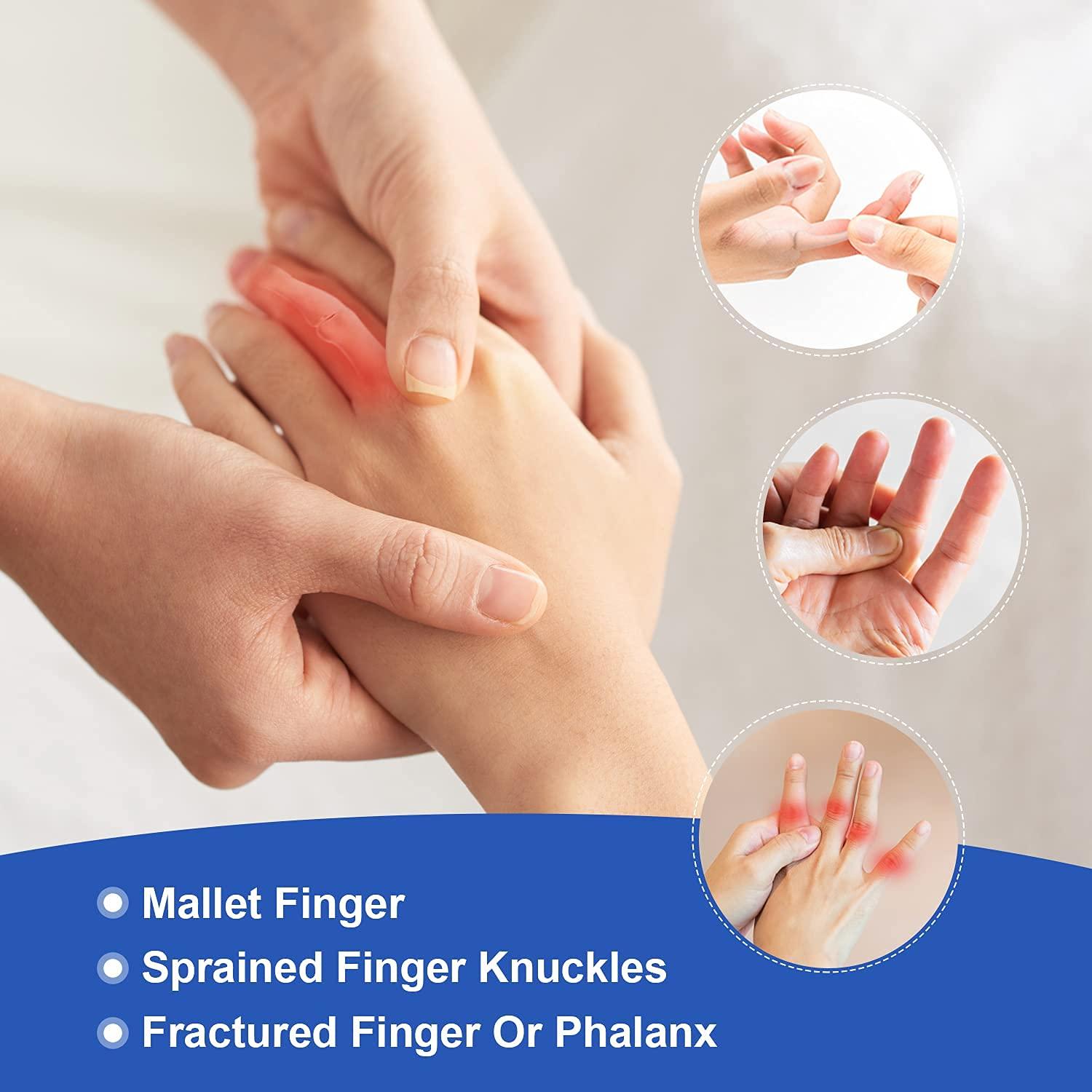 Promifun Finger Braces - Trigger Finger Splints with Gel Finger Cots ...