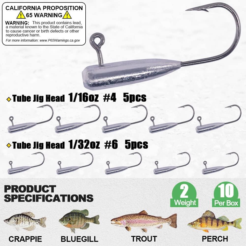 Crappie and Panfish Tube Bait Lure Kit - 130 Piece Set for Freshwater ...