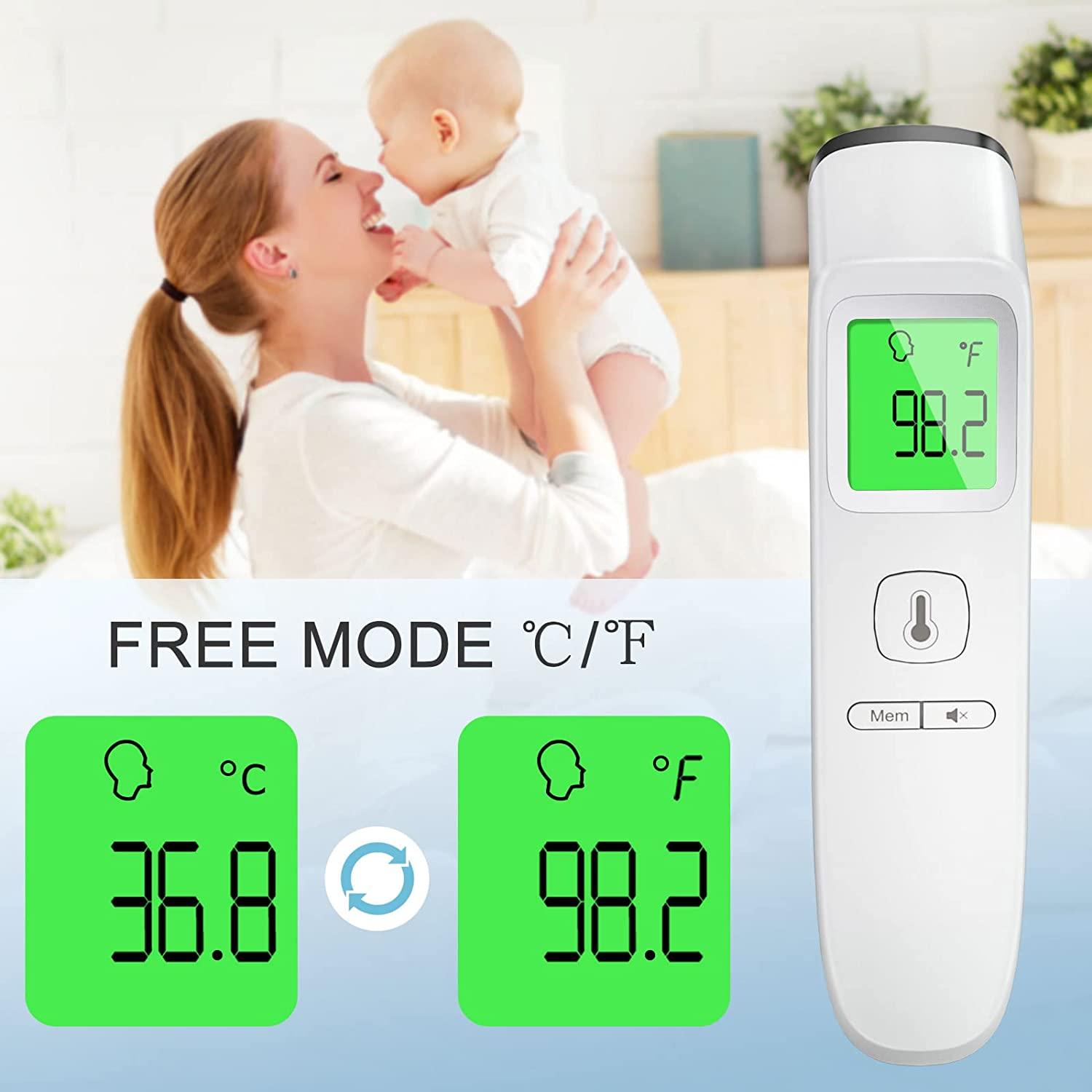 Non-Contact Forehead Thermometer - Fast & Accurate Infrared Baby ...