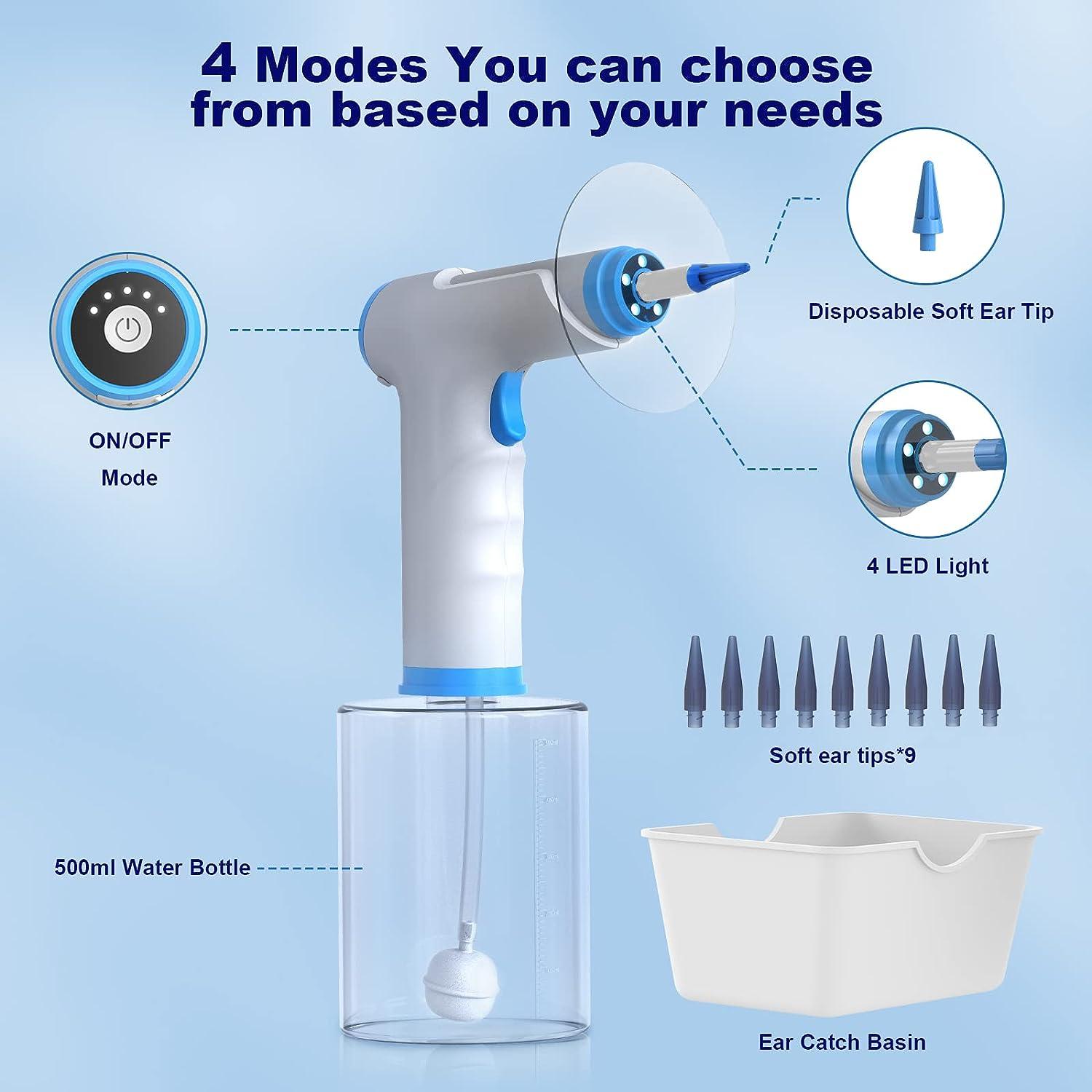 Electric Ear Wax Removal Kit | Rechargeable Ear Irrigation Tool with 9 ...