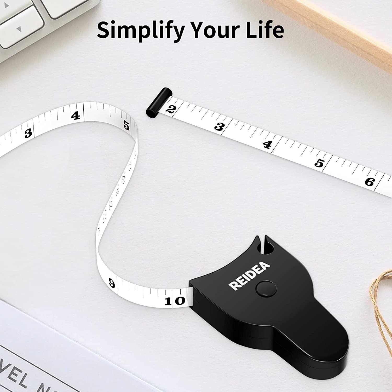 REIDEA M1 Body Measure Tape 60inch (150cm) - Lock Pin, Push-Button ...