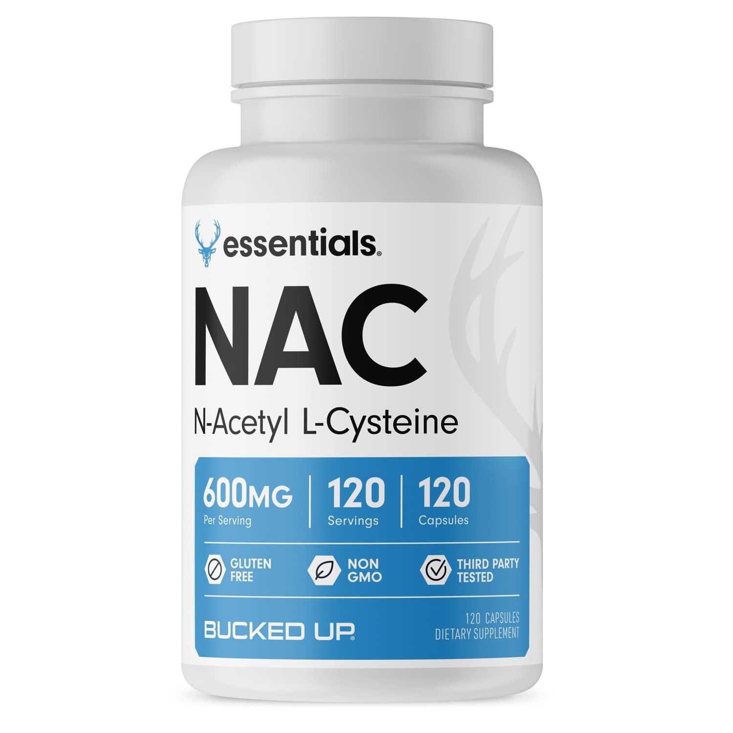 Bucked Up NAC Supplement (N-Acetyl Cysteine) 600mg Per Serving Essentials (120 Servings 120 ...
