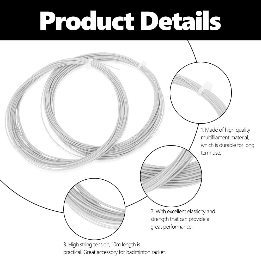 Buy Keenso Badminton Racket String - 2 Pieces 10m High Flexibility 0.7 ...