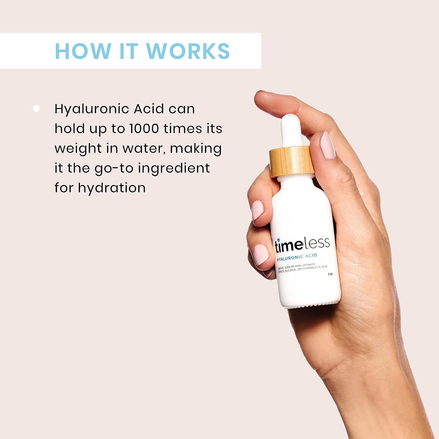 100% Pure Hyaluronic Acid Serum 4oz - Twin Pack of 2oz Bottles | Buy ...