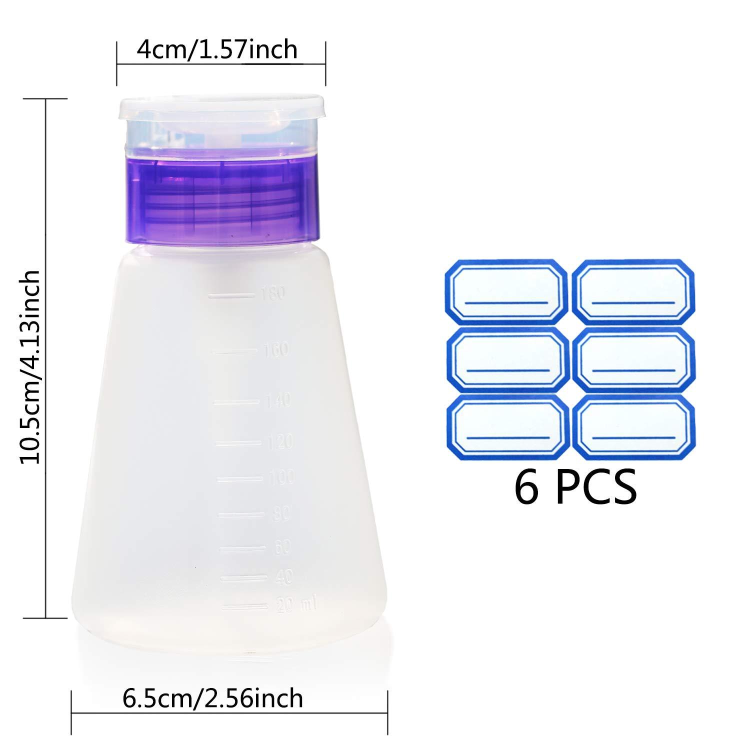 2 Pack Acetone Lockable Alcohol Pump Dispensers 180ml - Easy One-Touch ...