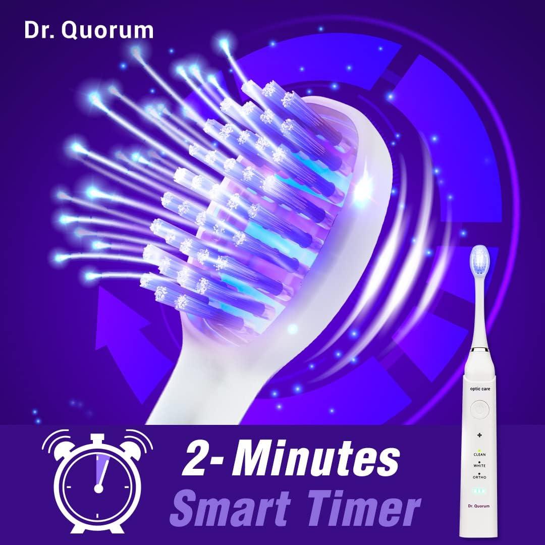 Dr. Quorum LED Whitening Electric Toothbrush | Fiber Optic Bristles ...