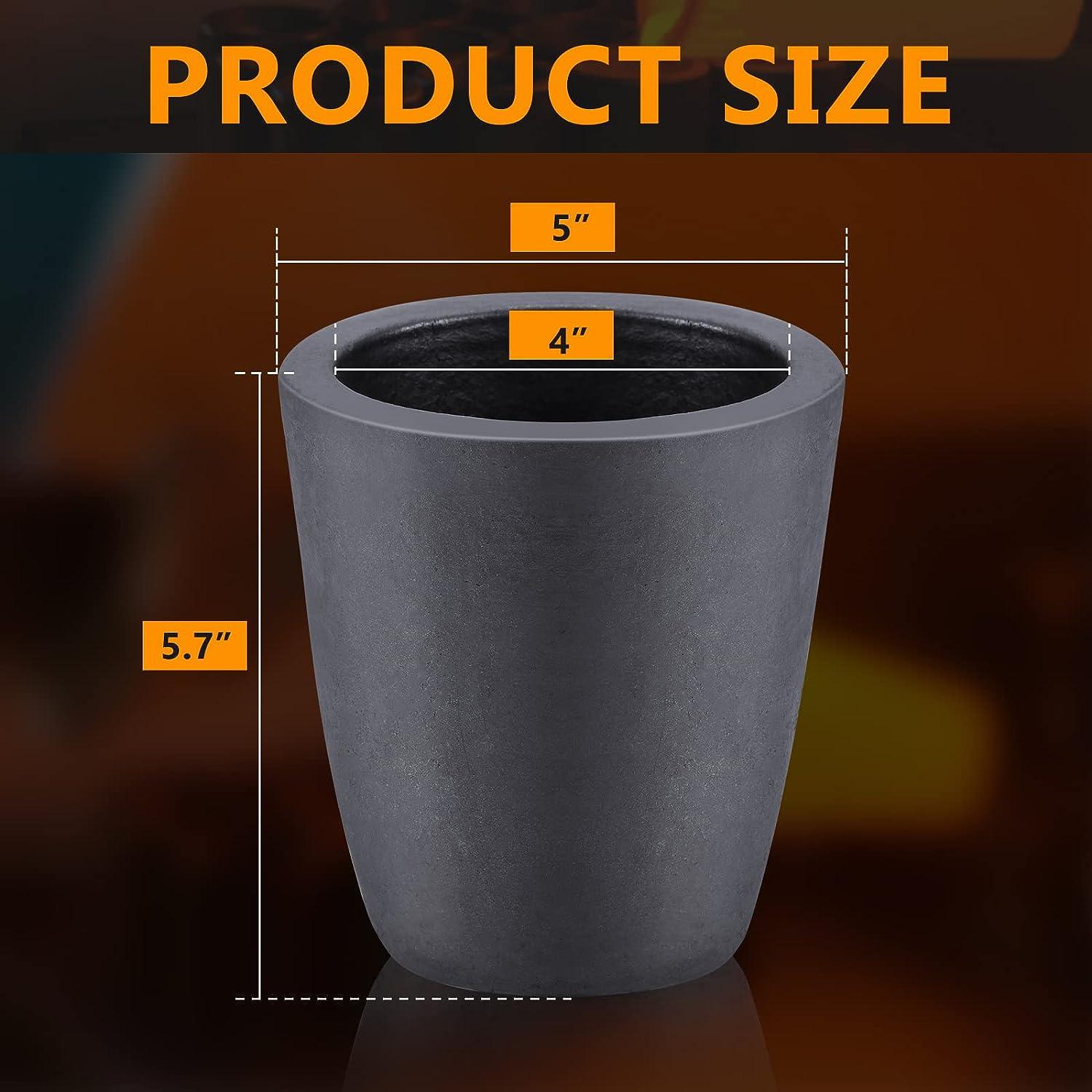 6kg Silicon Clay Graphite Crucible for Melting Metal - Black Foundry ...
