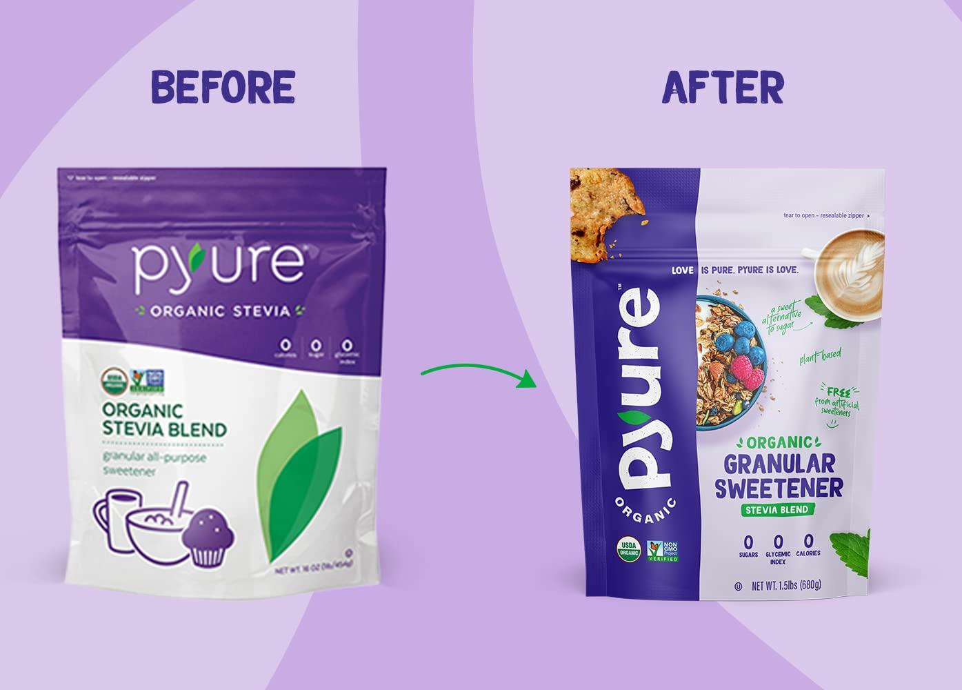 Pyure Organic Stevia Blend Granular Sweetener 16 oz | Healthy All ...