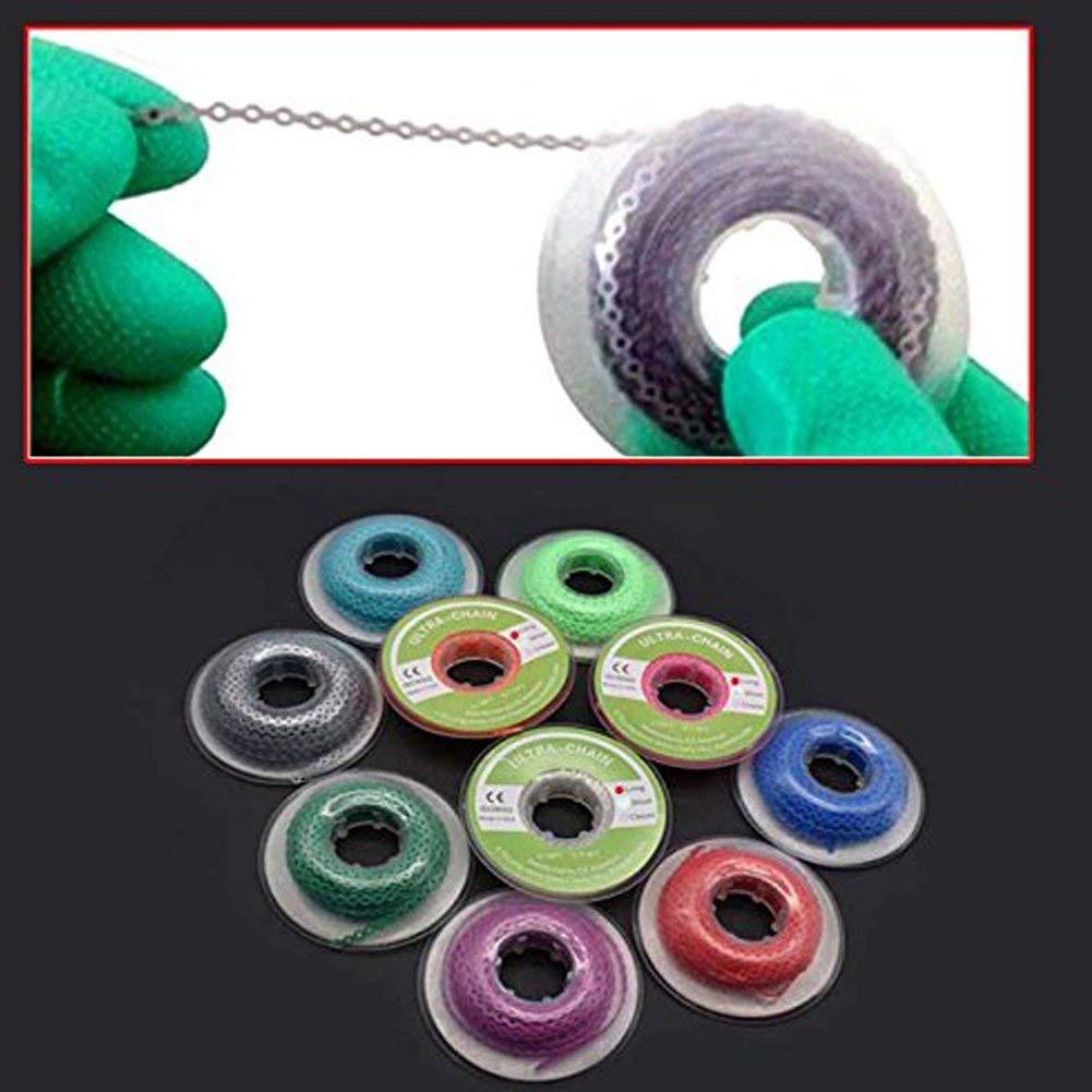 10 Pcs Colorful Orthodontic Elastic Chain Brace Power Chains - 4.5M ...