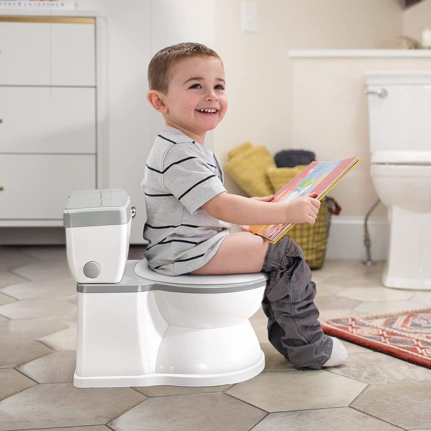 SYCYH Baby Real Potty Training Toilet with Flush Button & Sound - for ...