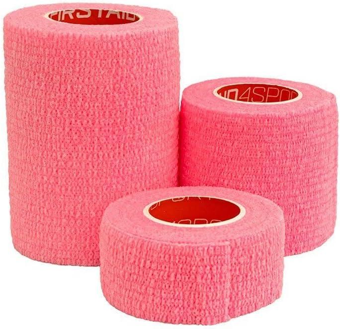 Latex-Free Cohesive Bandage 7.5cm x 4.5m Pink - 1 Roll | First Aid 4 ...