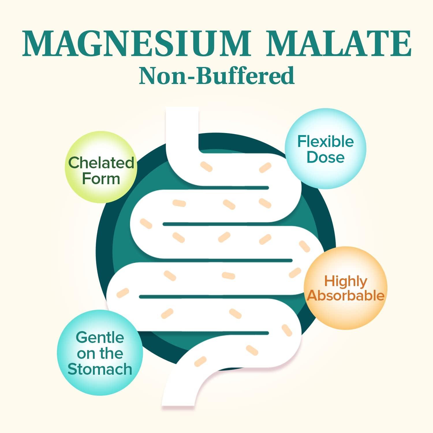 NatureMyst Chelated Magnesium Malate Capsules for Energy & Muscle ...