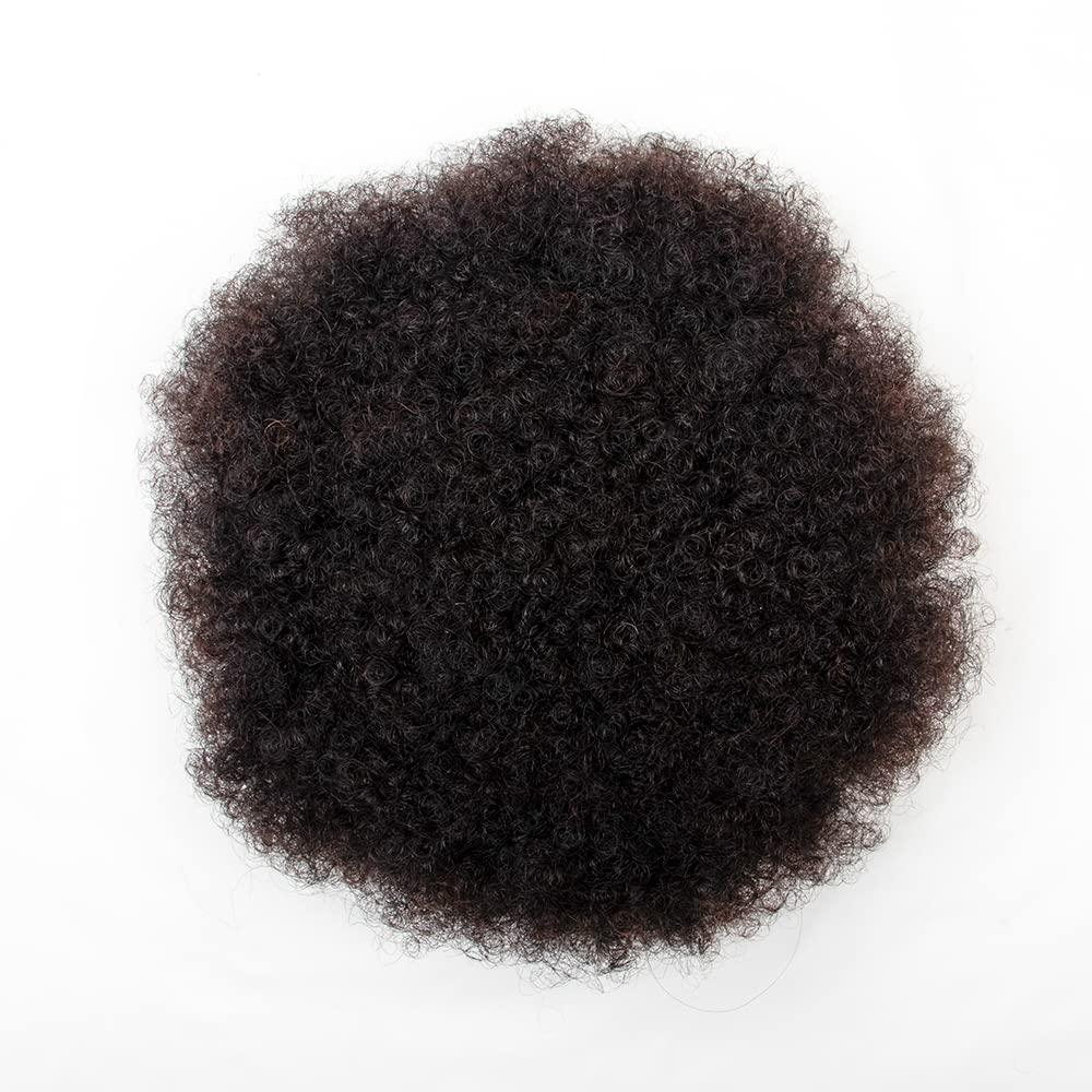 Kids Hair Puff 4 Inch Drawstring Ponytail Pack of 2 - Natural Black ...