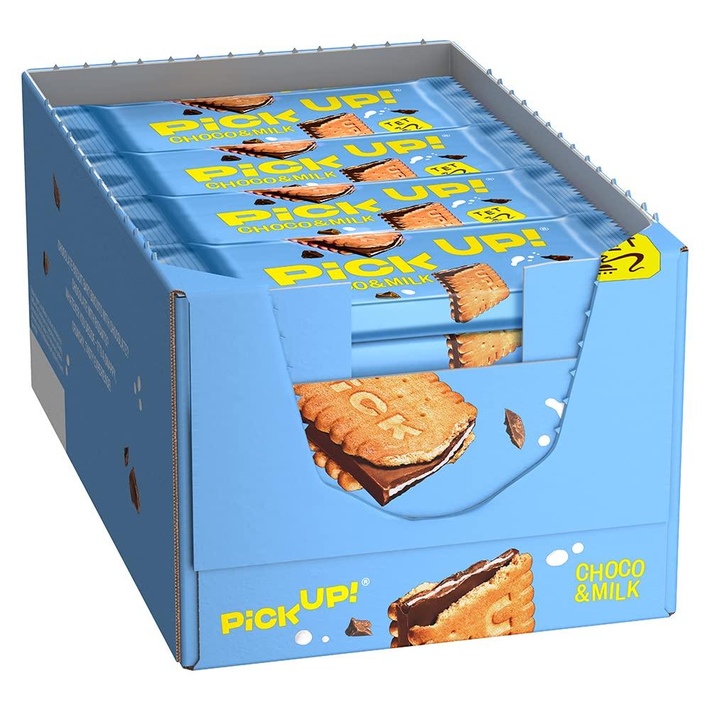 Pick Up! Choco & Milk Bars (24 x 28g) - Crunchy Chocolate & Cream ...