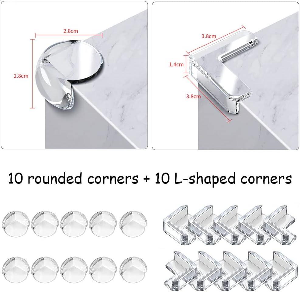 Transparent Silicone Safety Corner Guards for Childproofing Tables ...