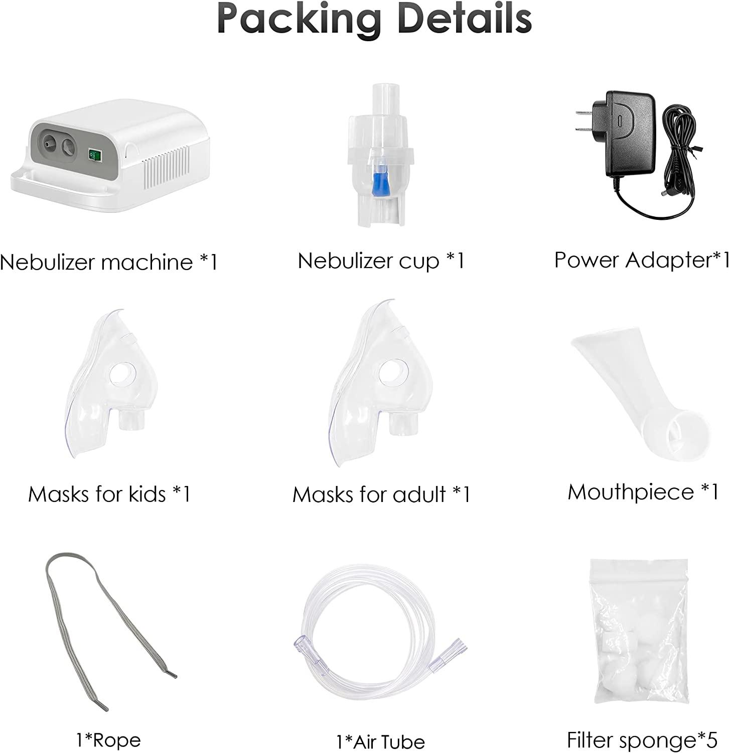 Portable Nebulizer Machine for Adults & Kids - Desktop Asthma ...