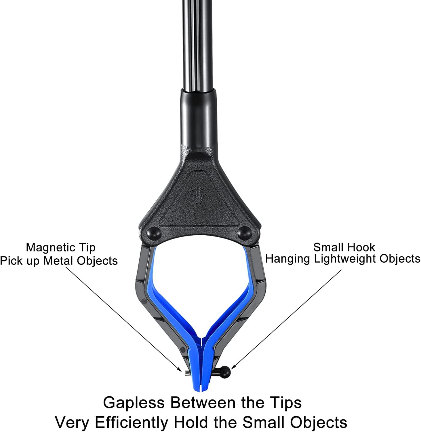 Rirether Foldable Reacher Grabber with Carrying Bag - 32 Trash Picker Tool with Upgraded Jaw ...