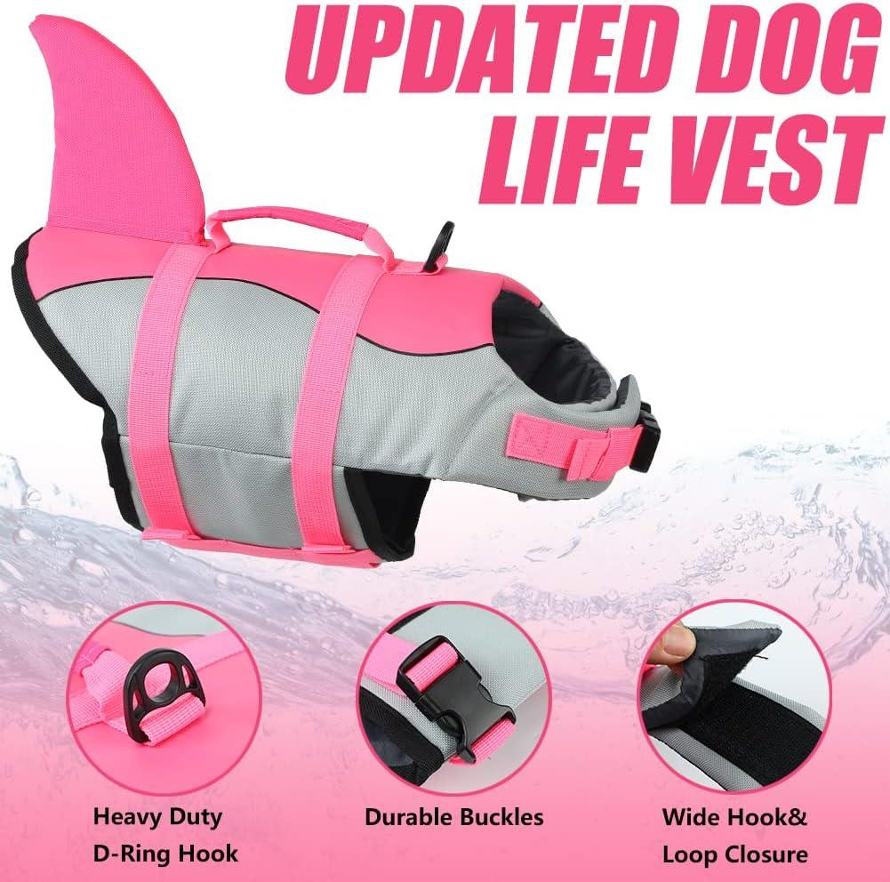 EMUST Dog Life Vests Dog Floats for Swimming Boat Pool Ripstop Dog Life ...