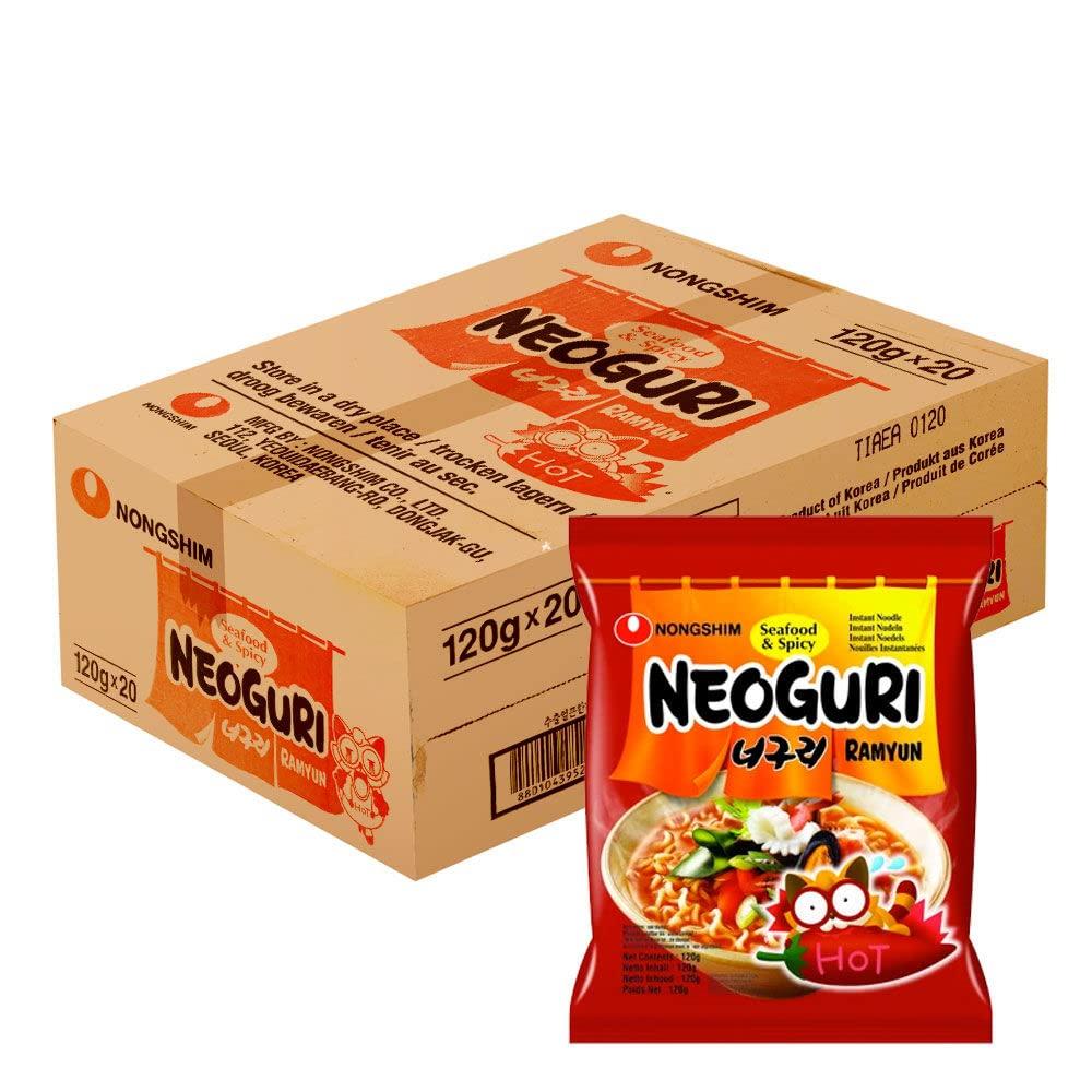 Nongshim Neoguri Ramyun Seafood & Spicy 120g (Pack of 20) Starry Mart ...