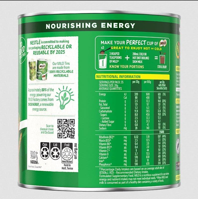Nestle 4 x 400g Chocolate Flavour Milo Milk Drink With Welari Thank You ...