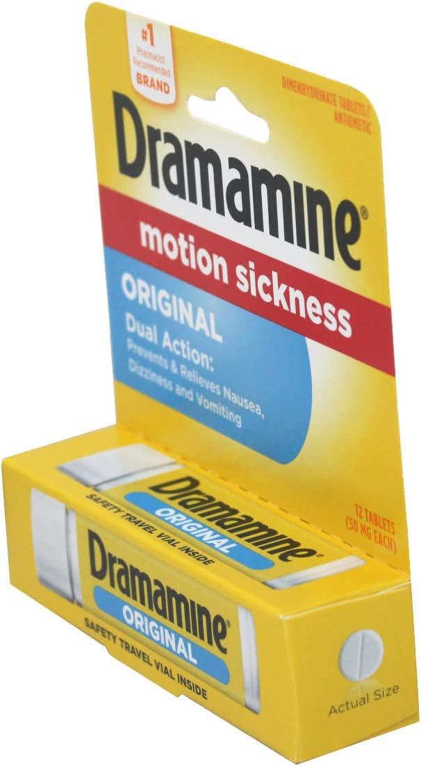 Dramamine Motion Sickness Relief Original Formula Tablets 12 ea by ...
