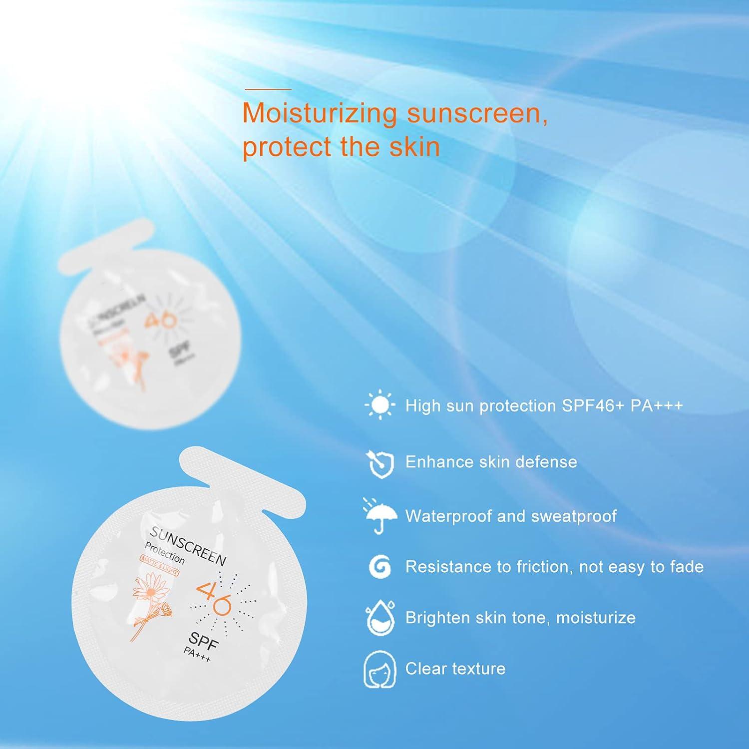 20 Bags 3ml SPF46+ Sunscreen Multi-Pack for Men, Women, and Kids - Non ...