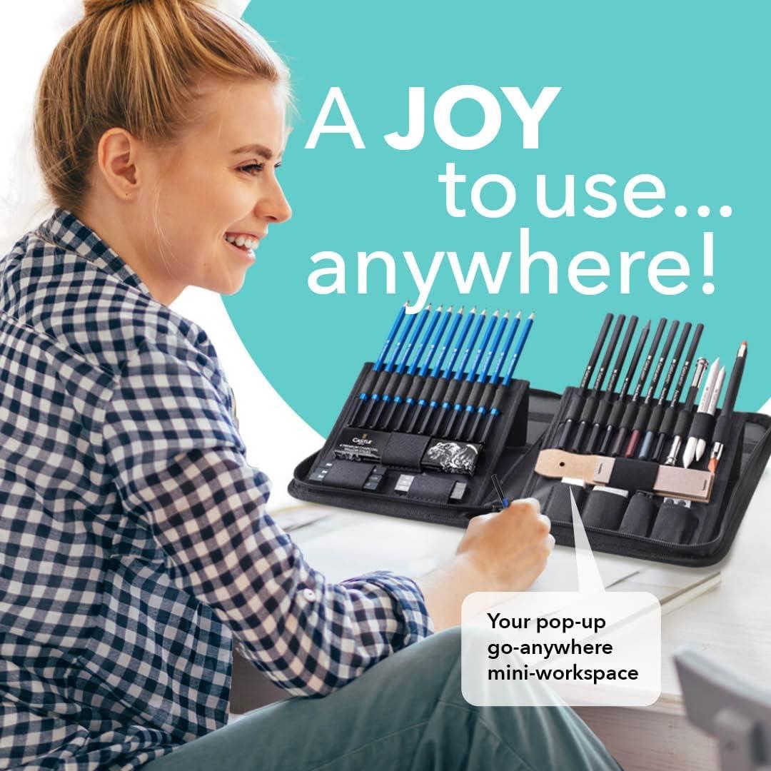 Castle Art Supplies 40-Piece Graphite Drawing Pencils and Sketch Set ...