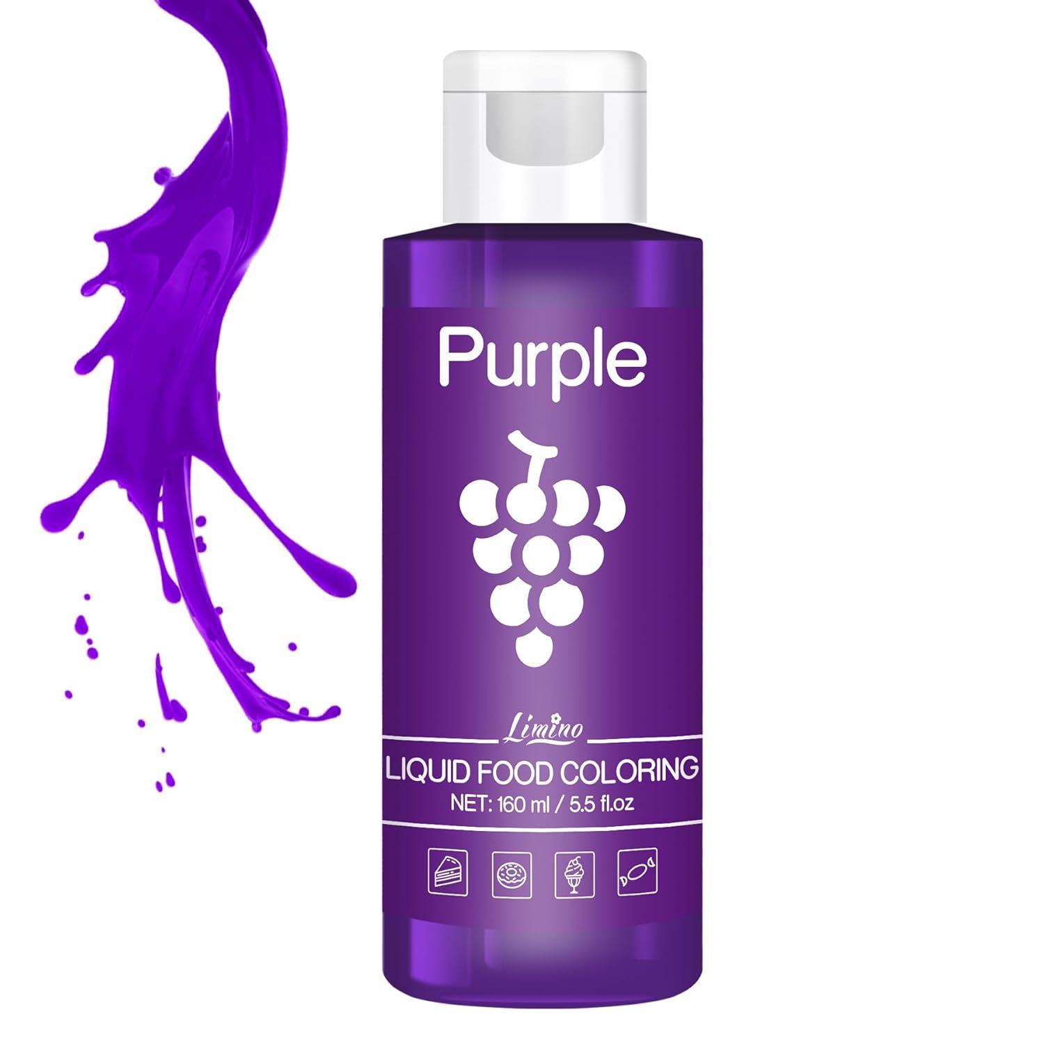 Premium Purple Liquid Food Coloring - 160ml Sugar-Free Concentrated Dye ...