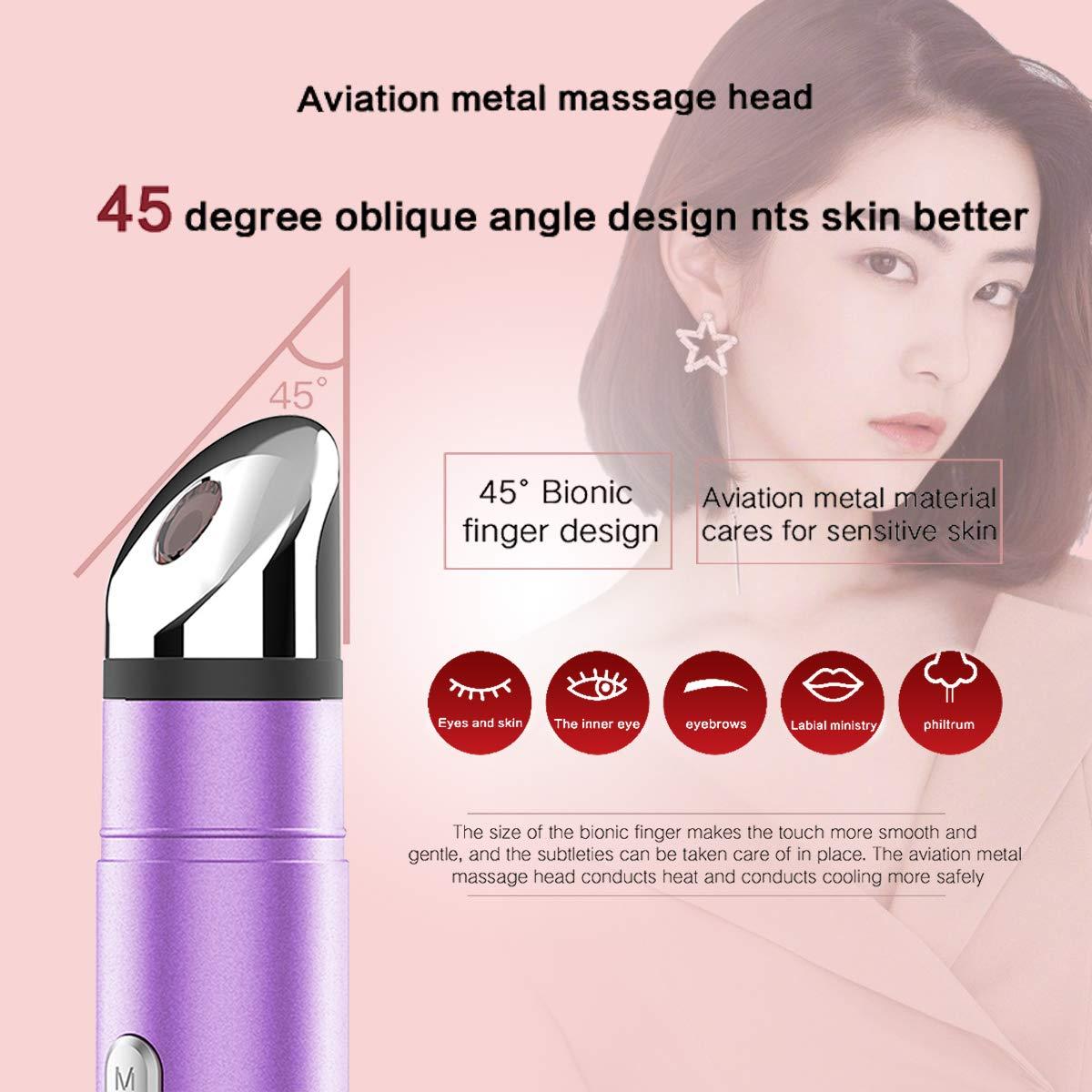Kwlyon Eye Massager Wand with Heat and Cooling Roller - Dark Circles ...
