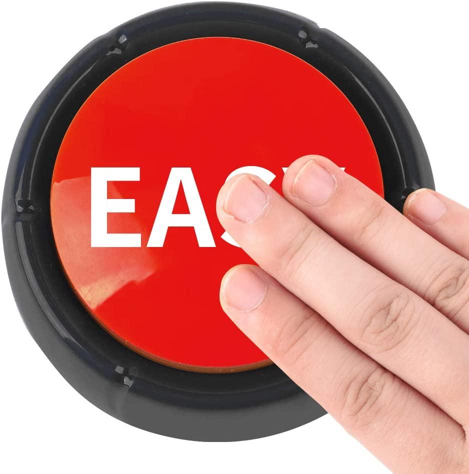 Mealivos Talking Button - Red/Black (Easy) | Interactive Sound Button ...