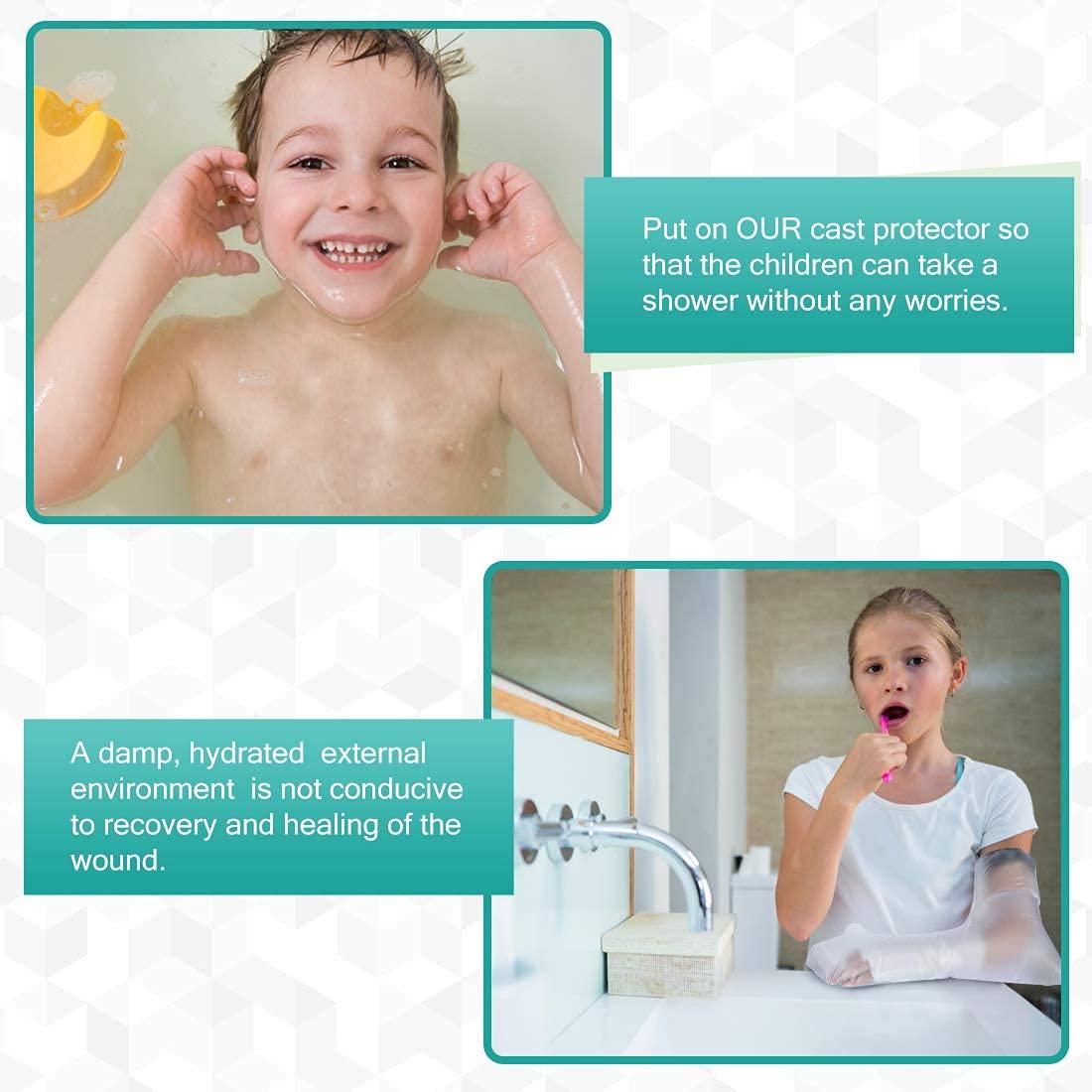 Child Arm Waterproof Cast Cover - Reusable Protector for Shower, Keeps ...