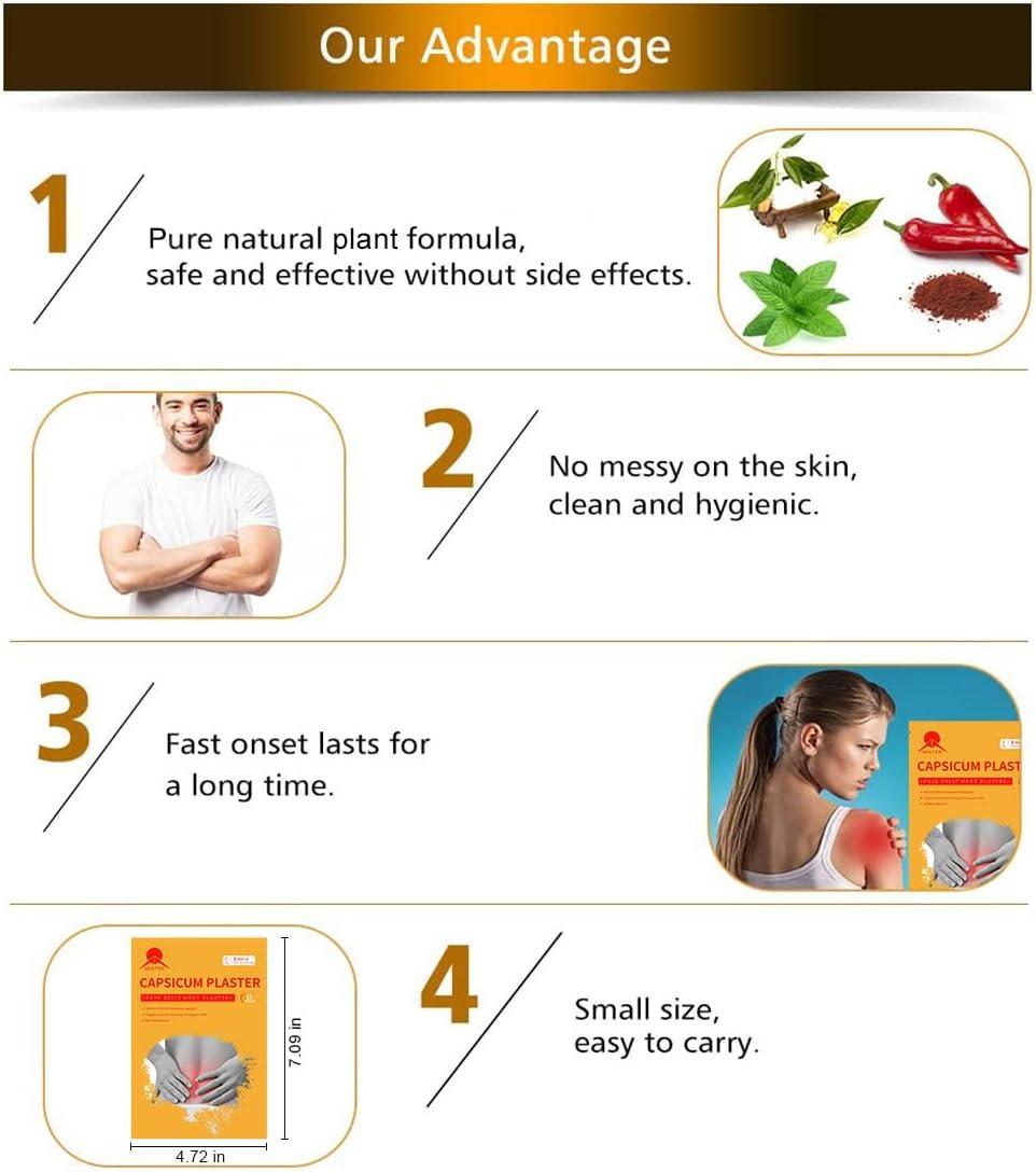 MT Healthy 20 Pcs Capsicum Patch | Pain Relief for Arthralgia, Back ...
