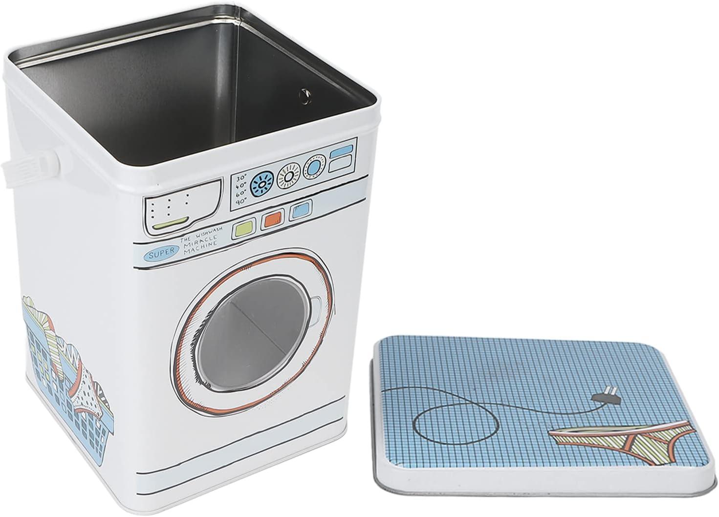 Glomora Metal Washing Machine Shape Laundry Powder Bin Large Capacity ...