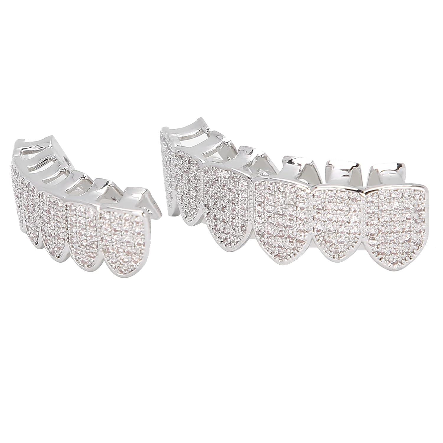 Shop Cold Plated Copper Grillz - Bling Teeth Decoration for Halloween ...