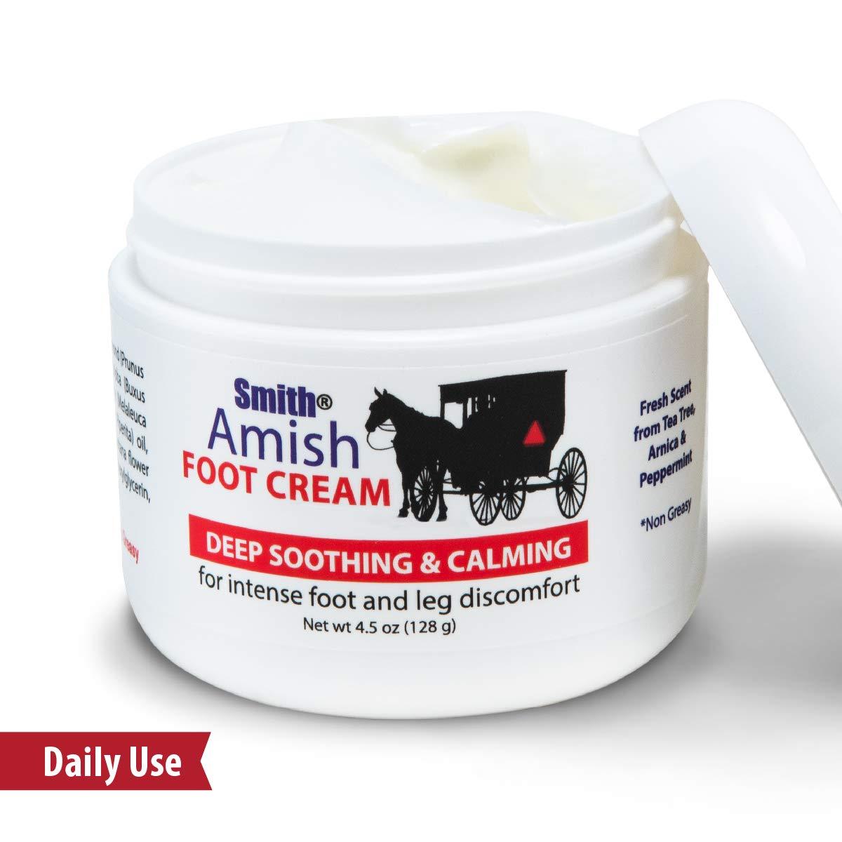 Smith Amish Foot Cream 4.5 oz - Deep Soothing and Calming for Foot and ...