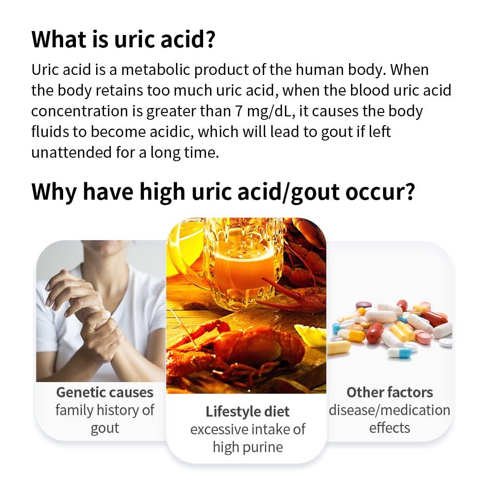 URIT Uric Acid Test Kit - 25 Test Strips with Lancing Device | Home Use ...