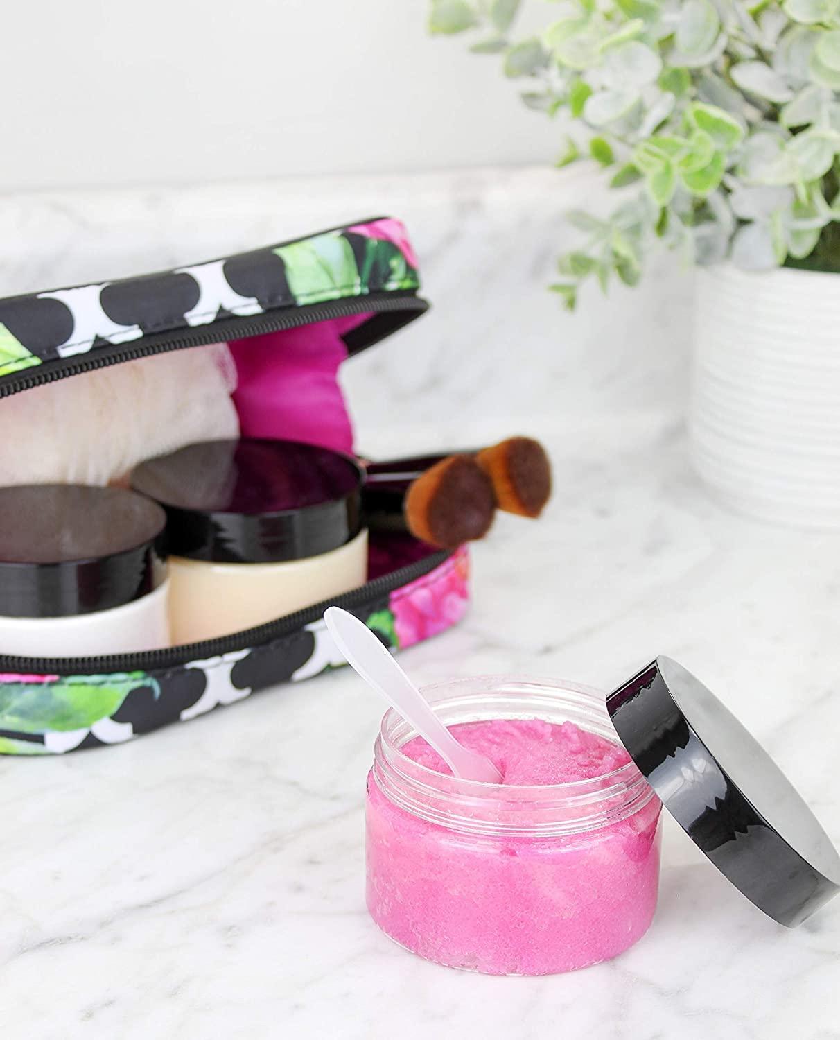 24-Pack Cornucopia 4oz Clear Plastic Jars with Labels, Lids & Spatulas ...