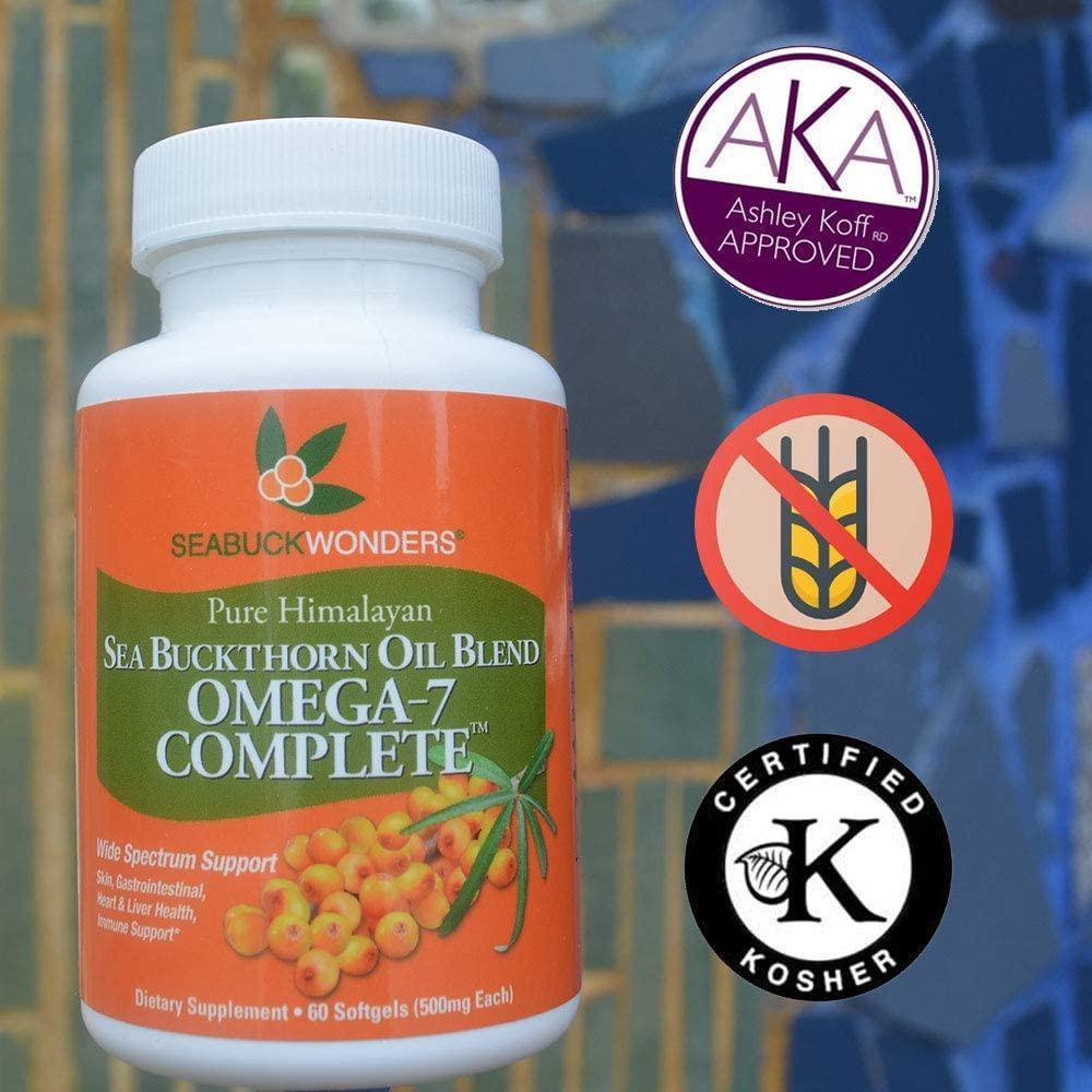 Sea Buckthorn Oil Blend - Omega-7 Complete 60 Softgels (500mg) - Omega ...