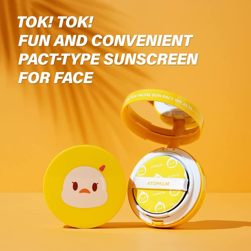 ATOPALM Tok Tok Facial Sun Pact 15g SPF43 PA+++ | Sensitive Skin Zinc ...