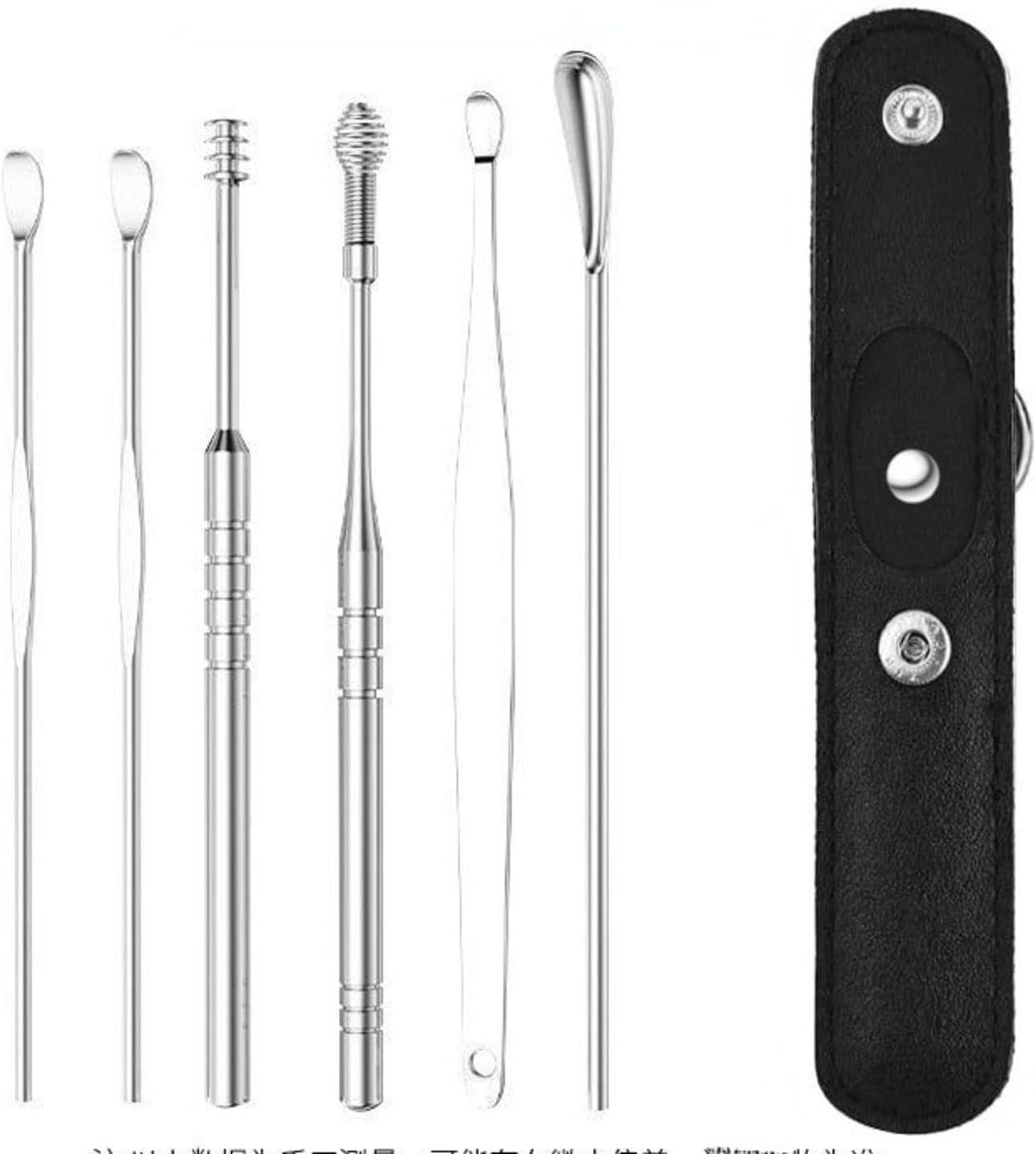 ZELLYA 6-Piece Earpick Set for Adult Home Use | Portable Keychain ...