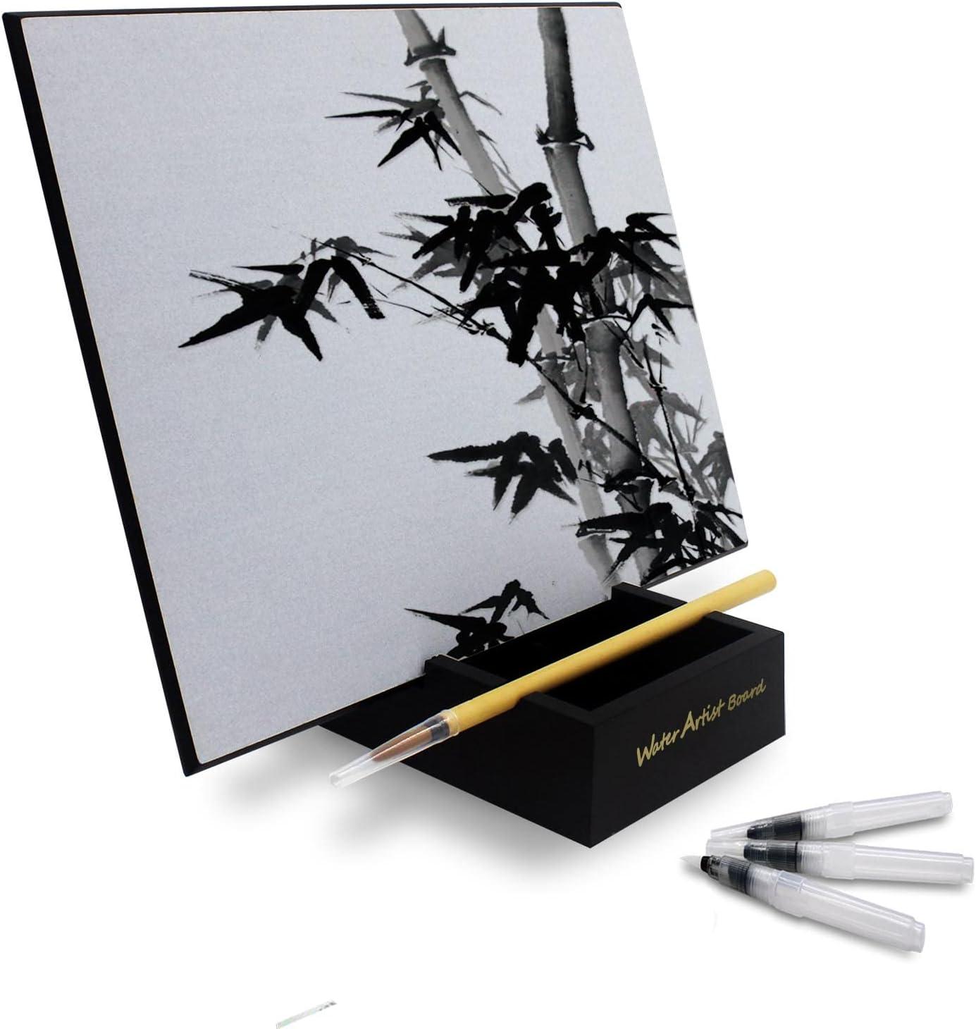 Water Artist Board Buddha Painting Set with 3 Water Brushes - Zen ...