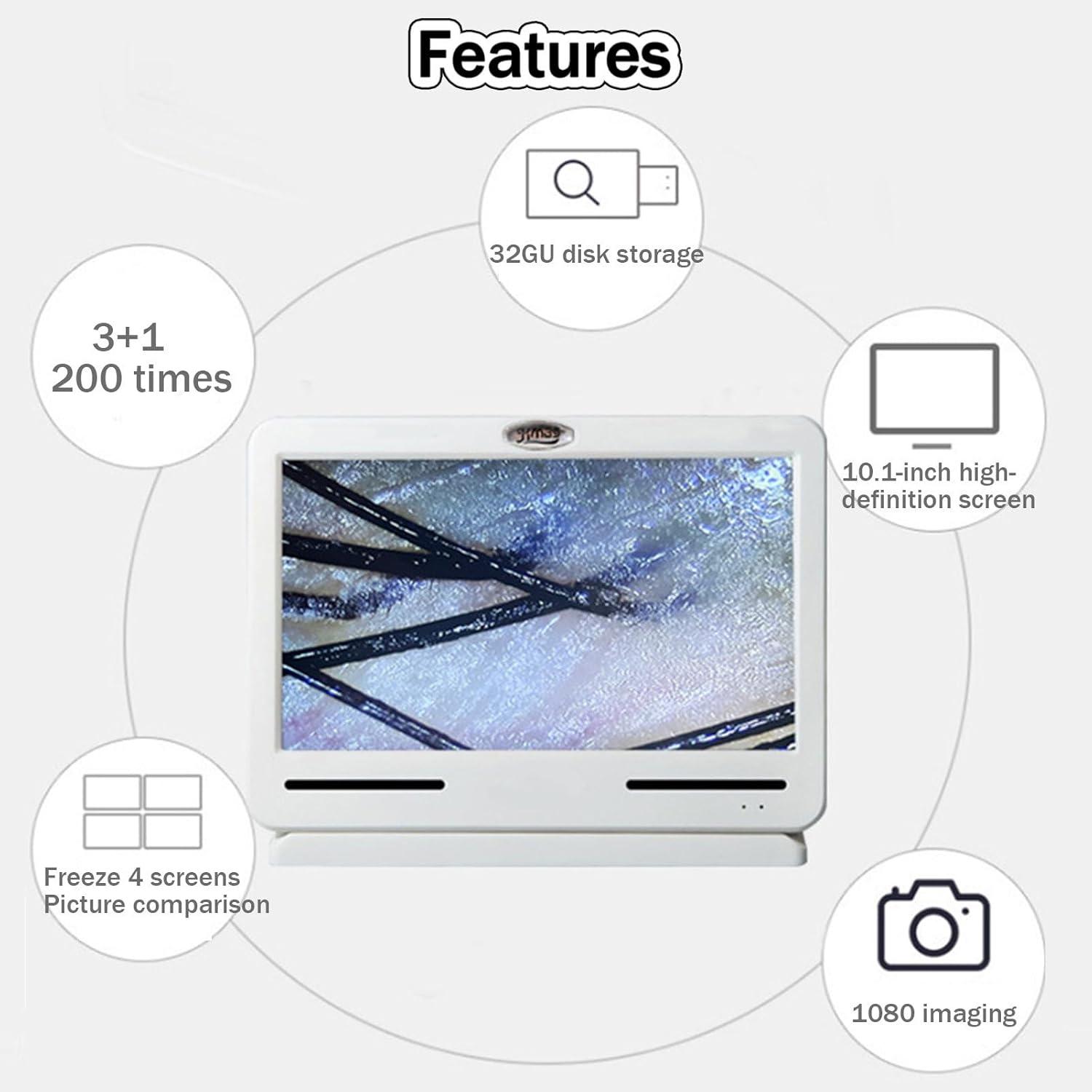 10.1inch Skin Scalp Detector Skin Diagnosis Hair Analyzer Hair Microscope Hair Analyzer Analysis ...