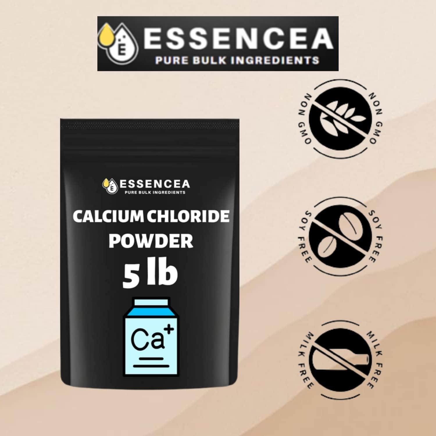 Essencea Pure Bulk Ingredients Calcium Chloride Powder - 5lb Bag | Pure ...