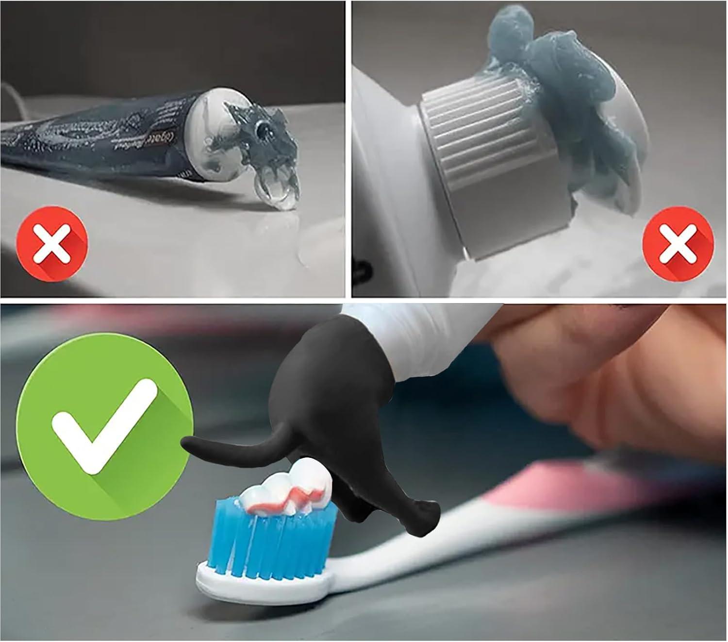 Black Kalzender Dog Po Toothpaste Lid - Funny Pooping Dog Toothpaste ...