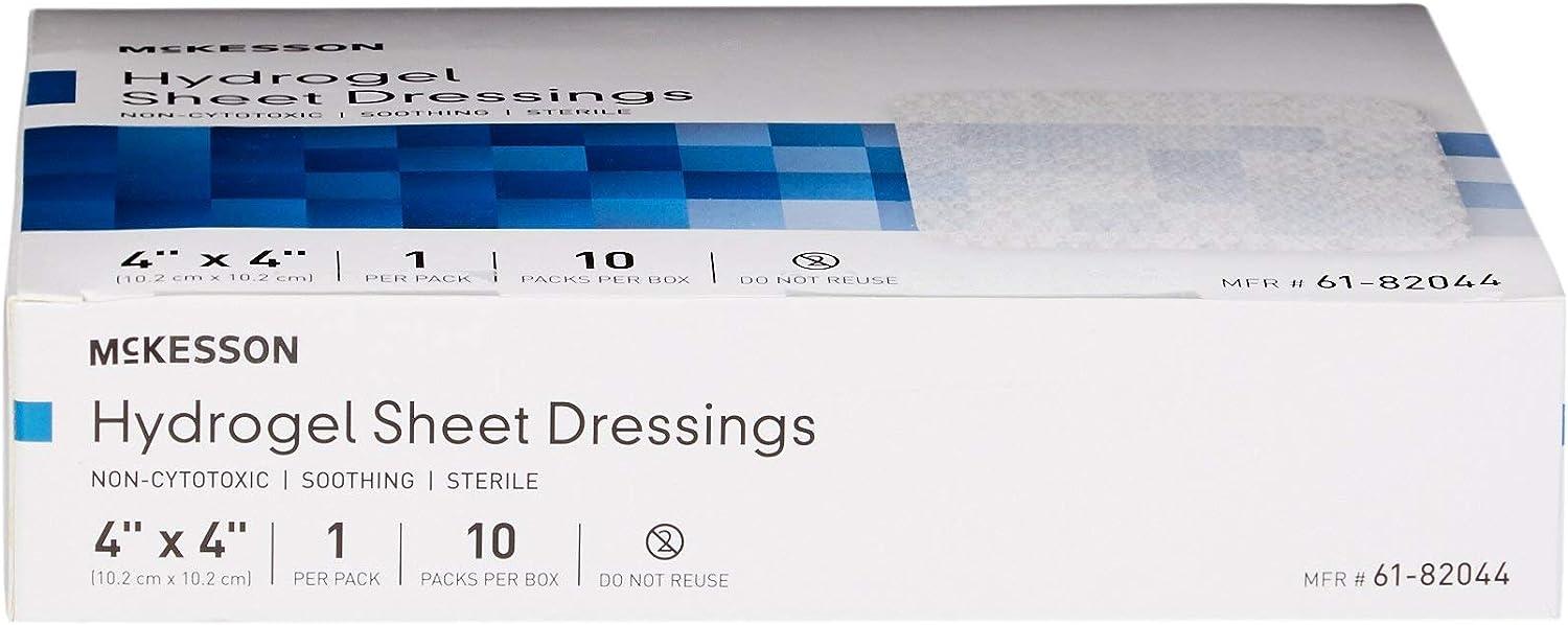 McKesson Hydrogel Sheet Dressing 4x4, 10 Count - Sterile Wound Care ...