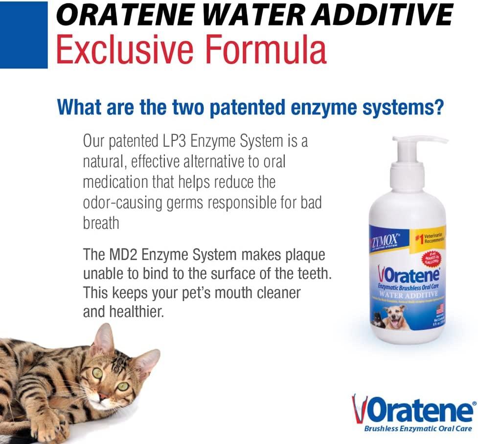 ZYMOX Oratene Enzymatic Brushless Oral Care Water Additive 8oz - Pet ...