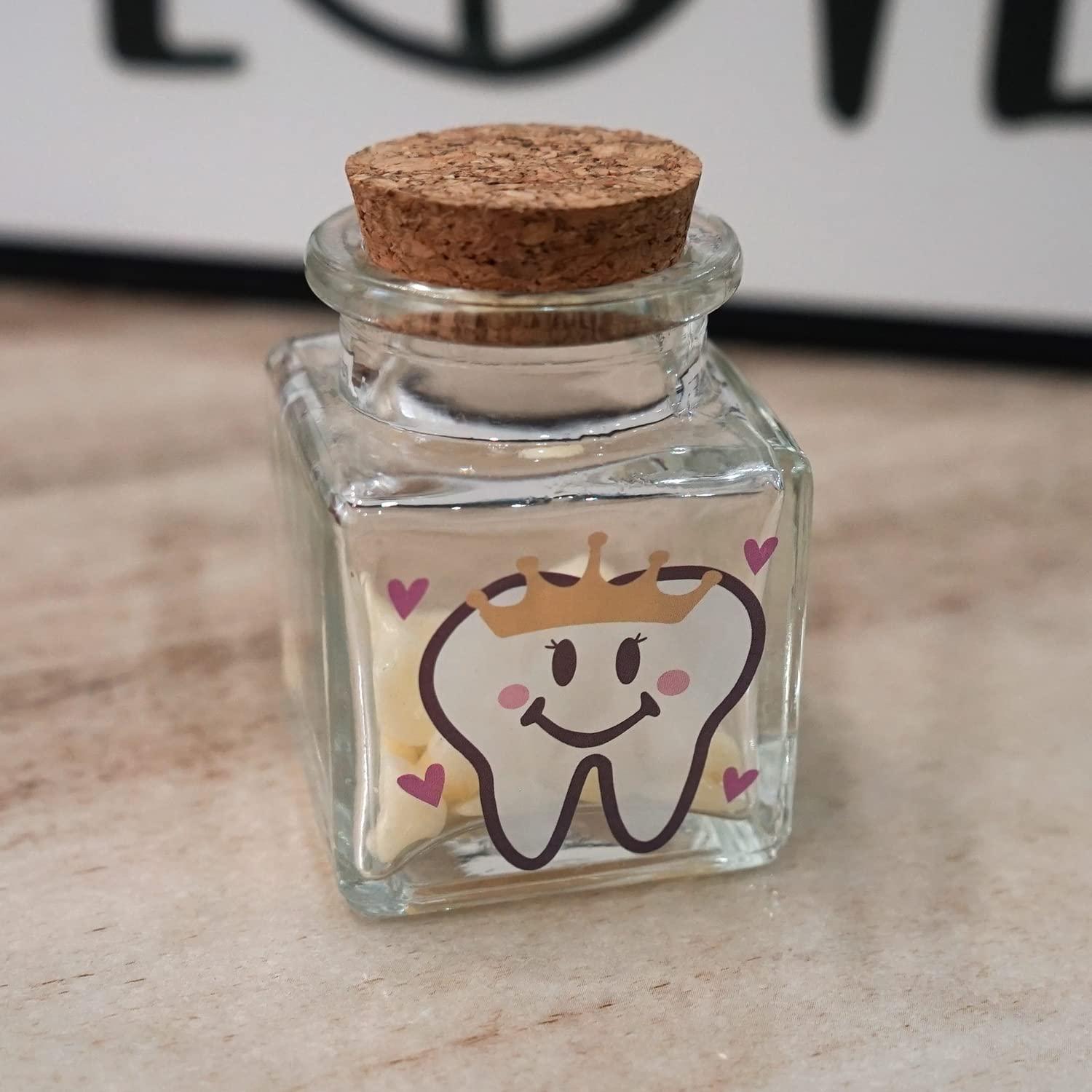 HAMUIERS Baby Tooth Fairy Box - Glass Tooth Holder for Kids First Teeth ...