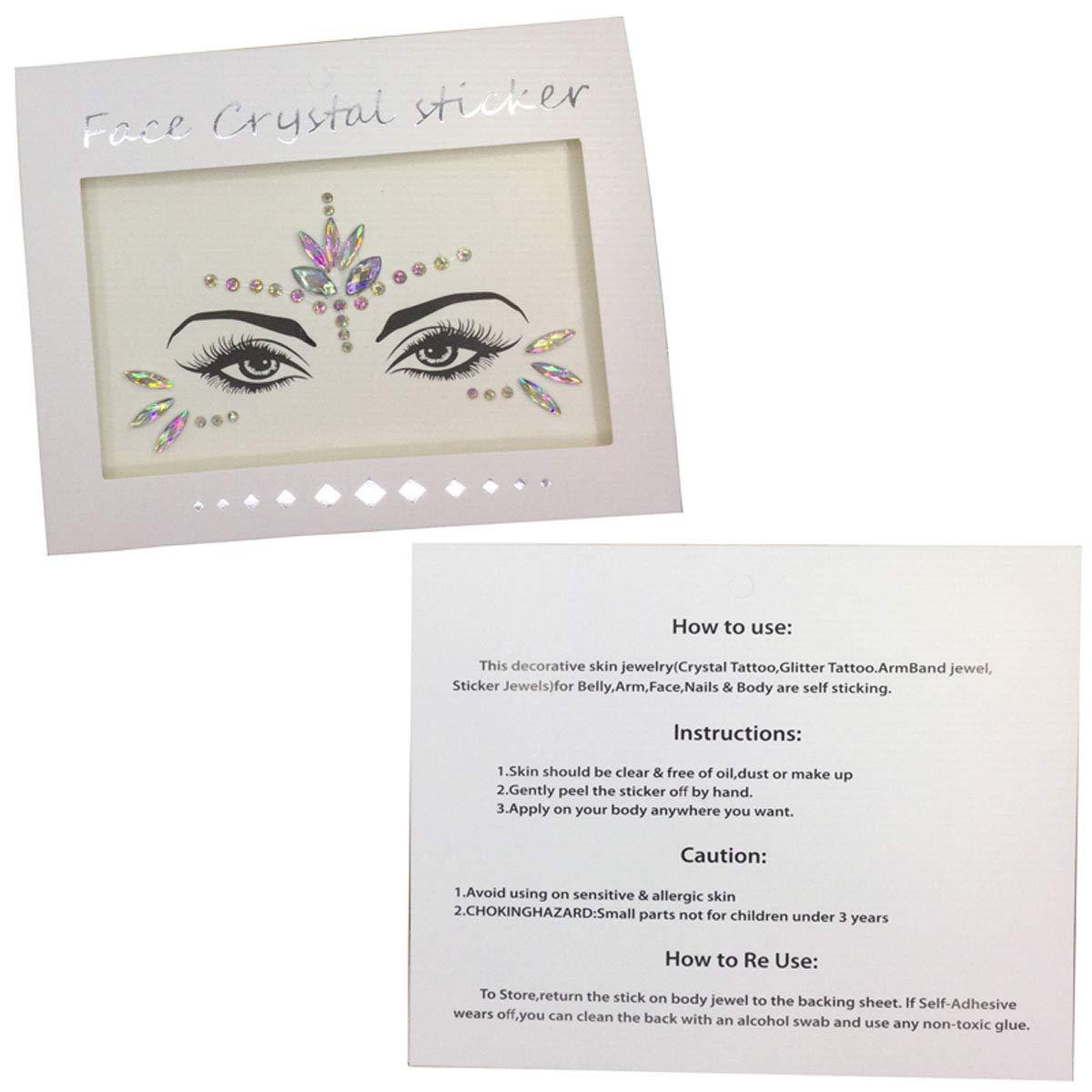 Mermaid Face Gems Stick Jewels for Women - Halloween Cosplay & Club ...